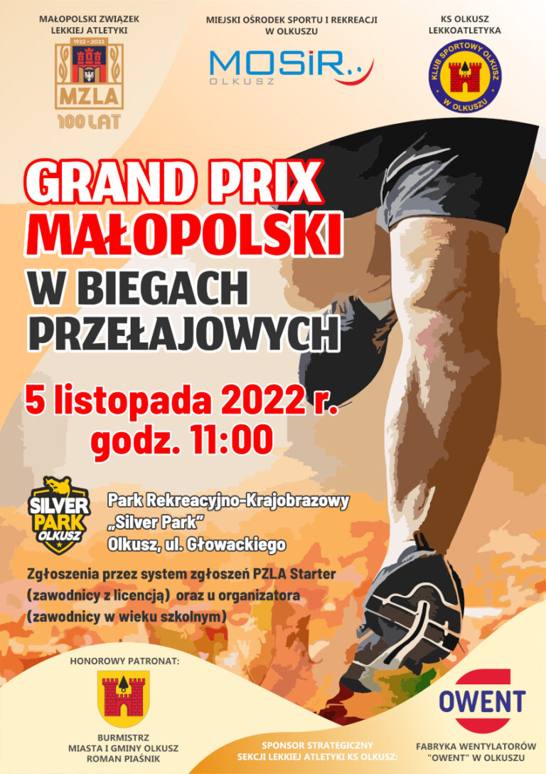 Grand Prix Małopolski w Biegach Przełajowych w Olkuszu - Małopolski Związek Lekkiej Atletyki